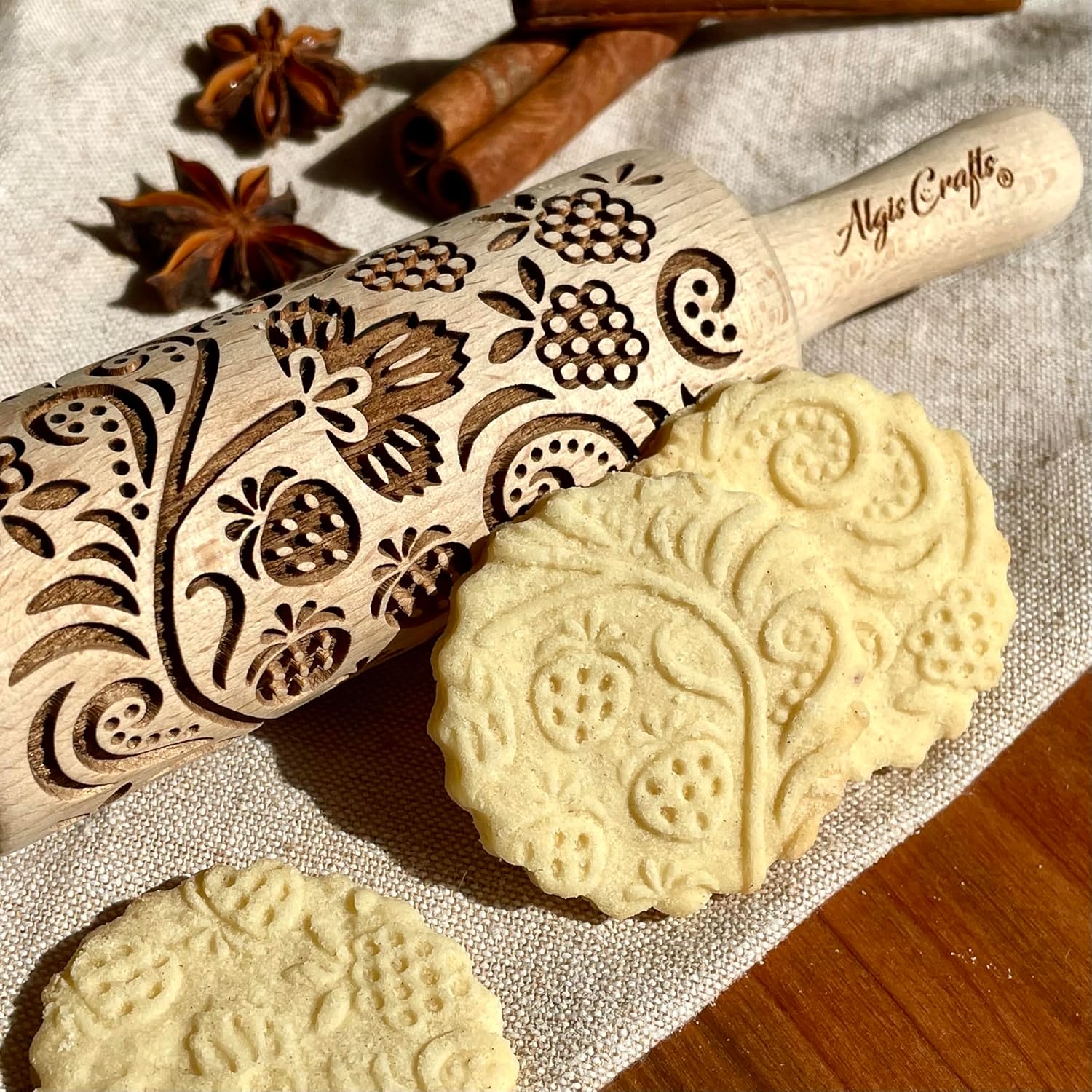 Embossing Rolling Pin COFFEE by Algis Crafts review | Morning Coffee ...